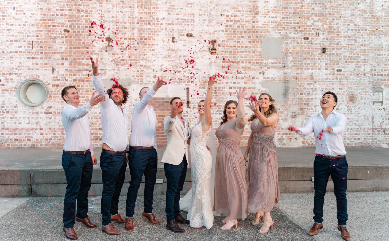 Wedding party introductions - Jamie + Cara Brisbane City Celebrants